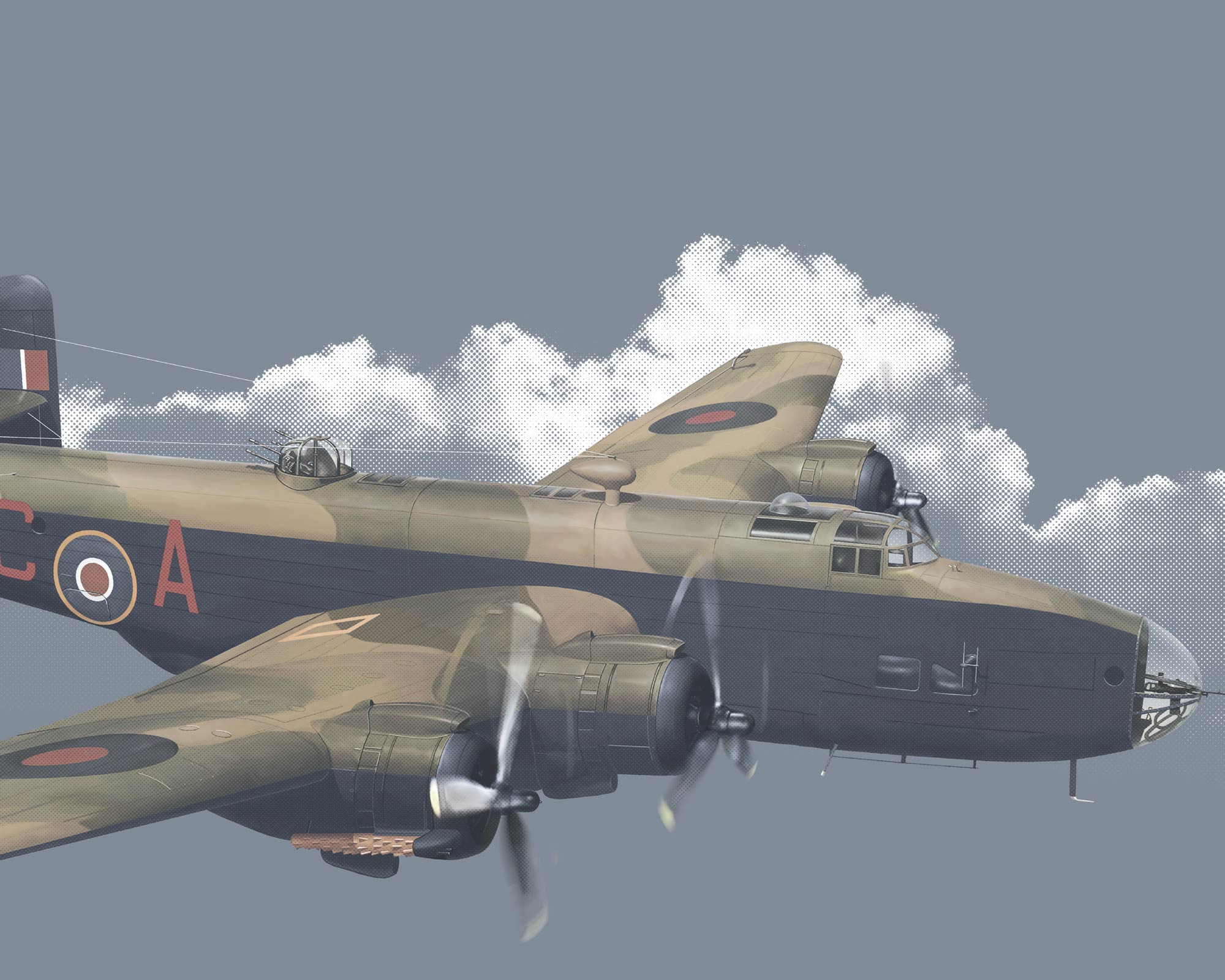 1944 H.P. 57 / 61 Halifax MKIII Limited Edition Art Print by ManMade ...