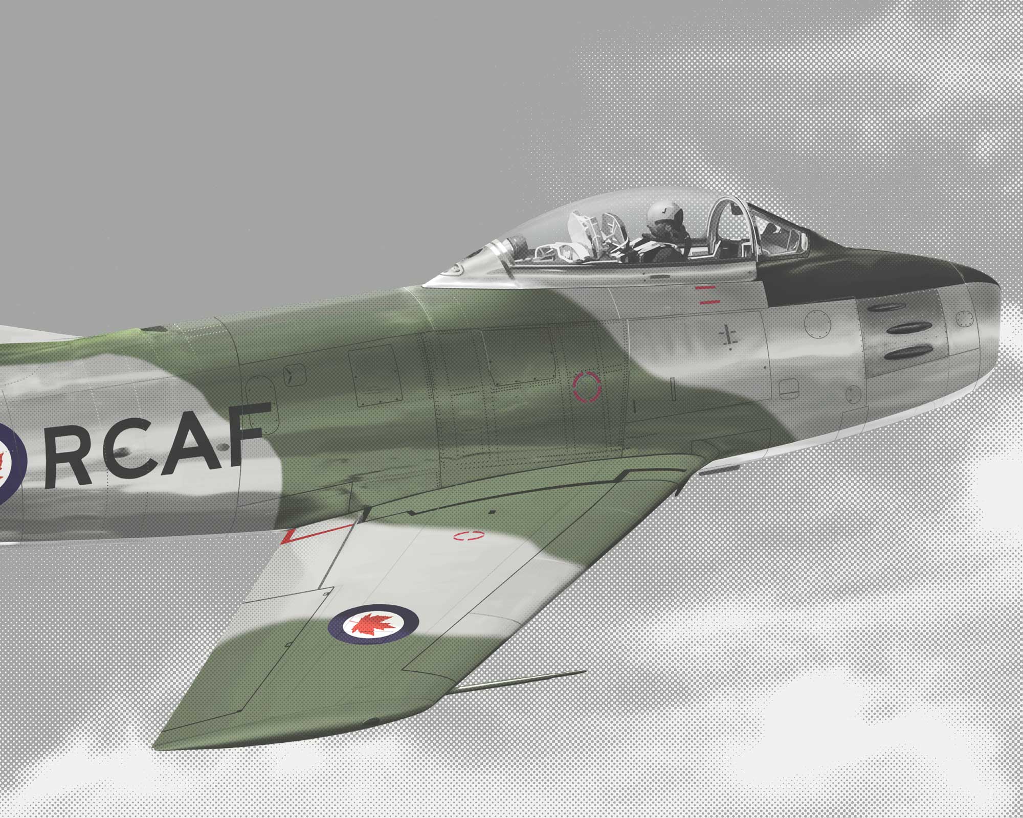 1950 F-86 Sabre (Model CL-13) Limited Edition Art Print by ManMade Art ...