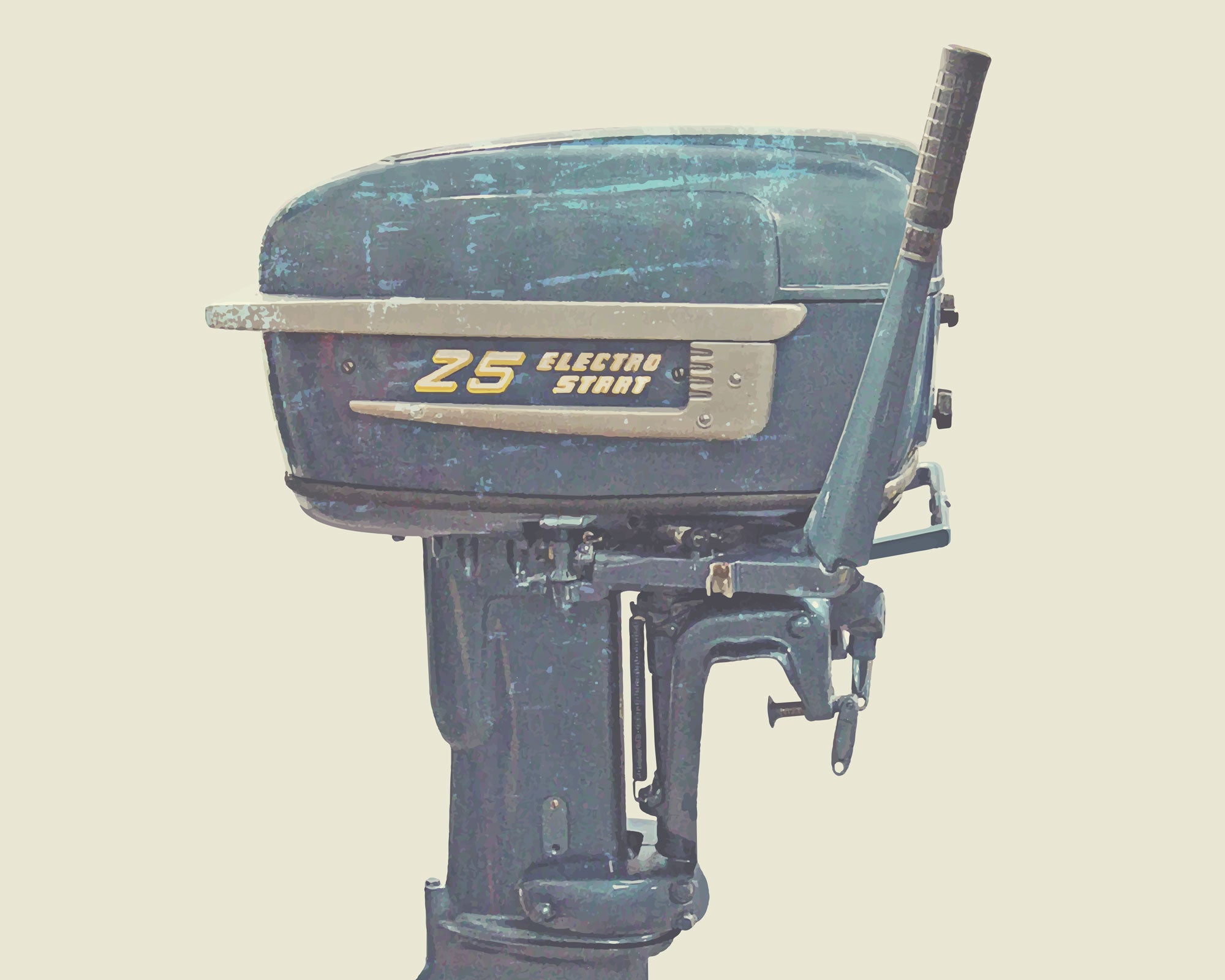 1957 Goodyear Sea-Bee 25HP Vintage Outboard Motor Cottage Wall Art by ...