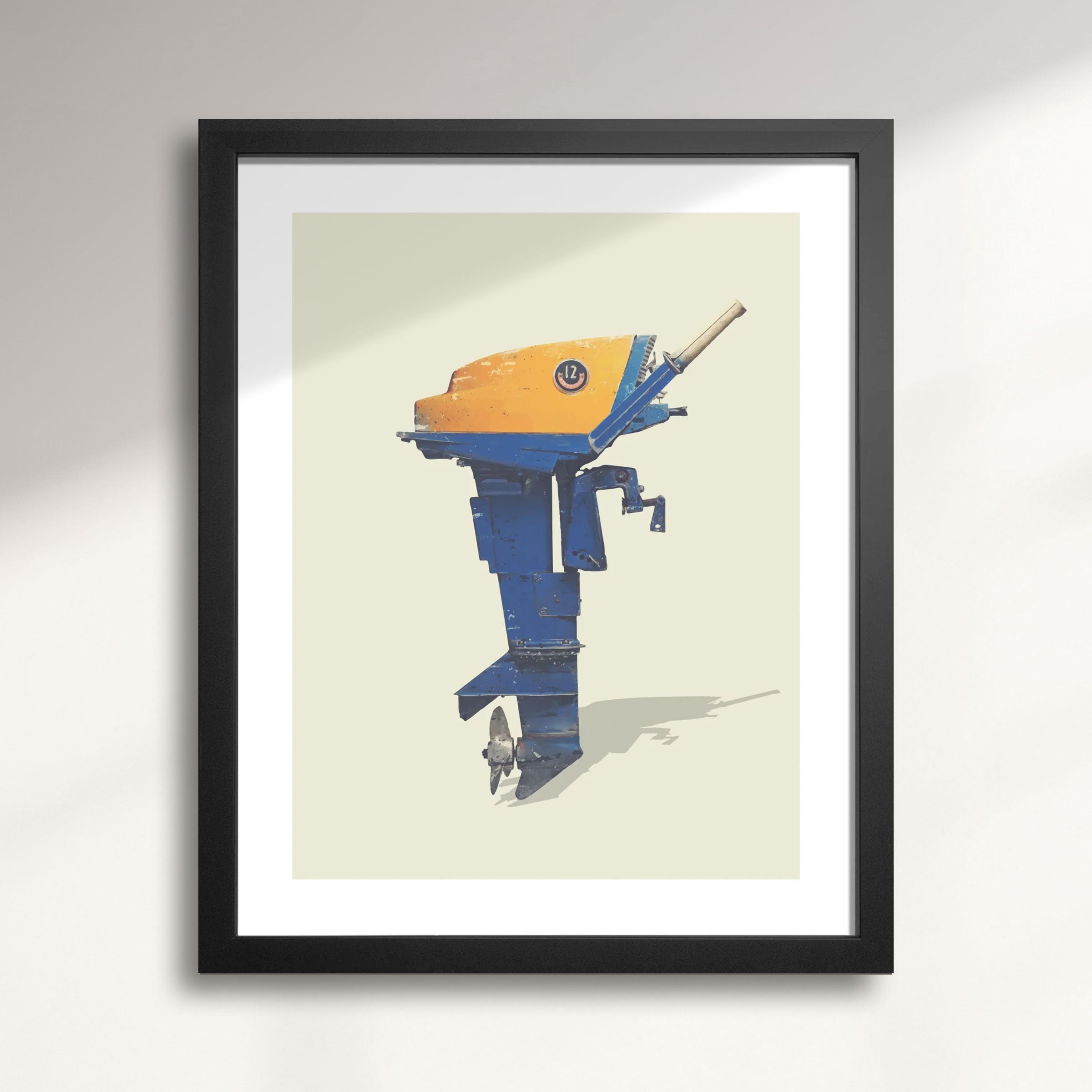 1961 Barracuda 12HP Vintage Outboard Motor Cottage Wall Art by ManMade ...