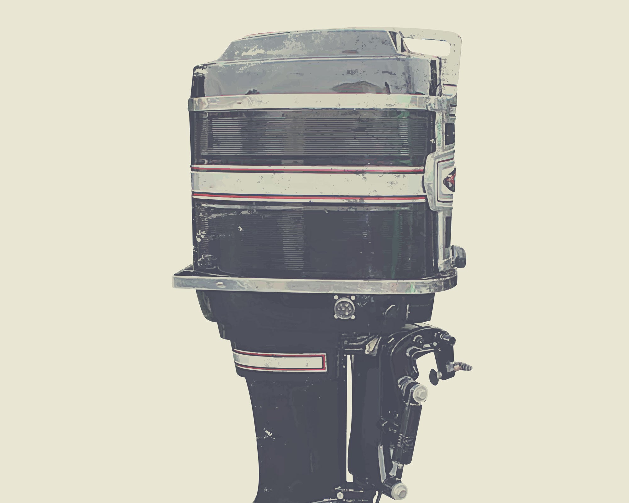 1967 Mercury 110HP Vintage Outboard Motor Cottage Wall Art by ManMade ...