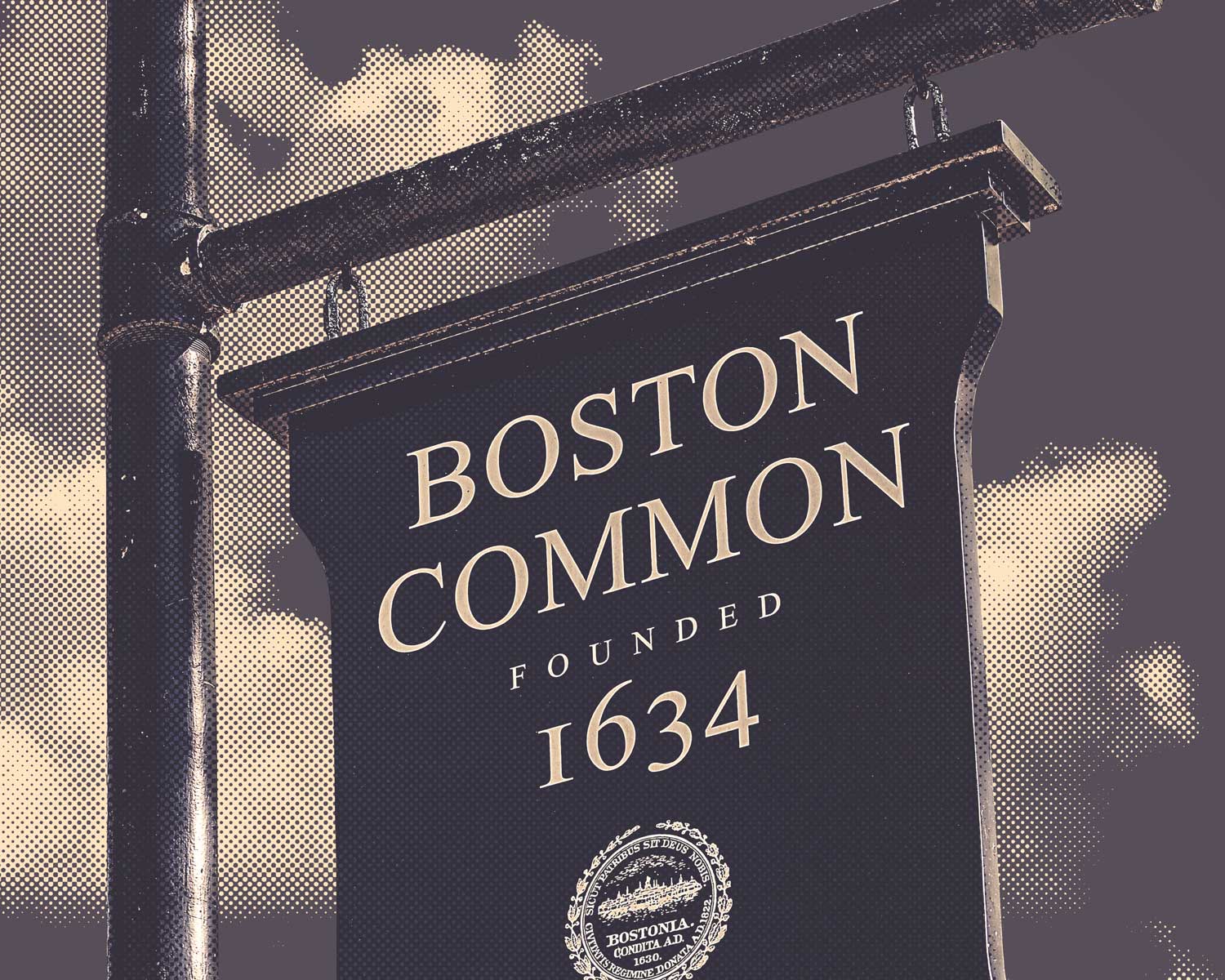 Boston Common Park Sign Art Print by ManMade Art – ManMade Art Inc.