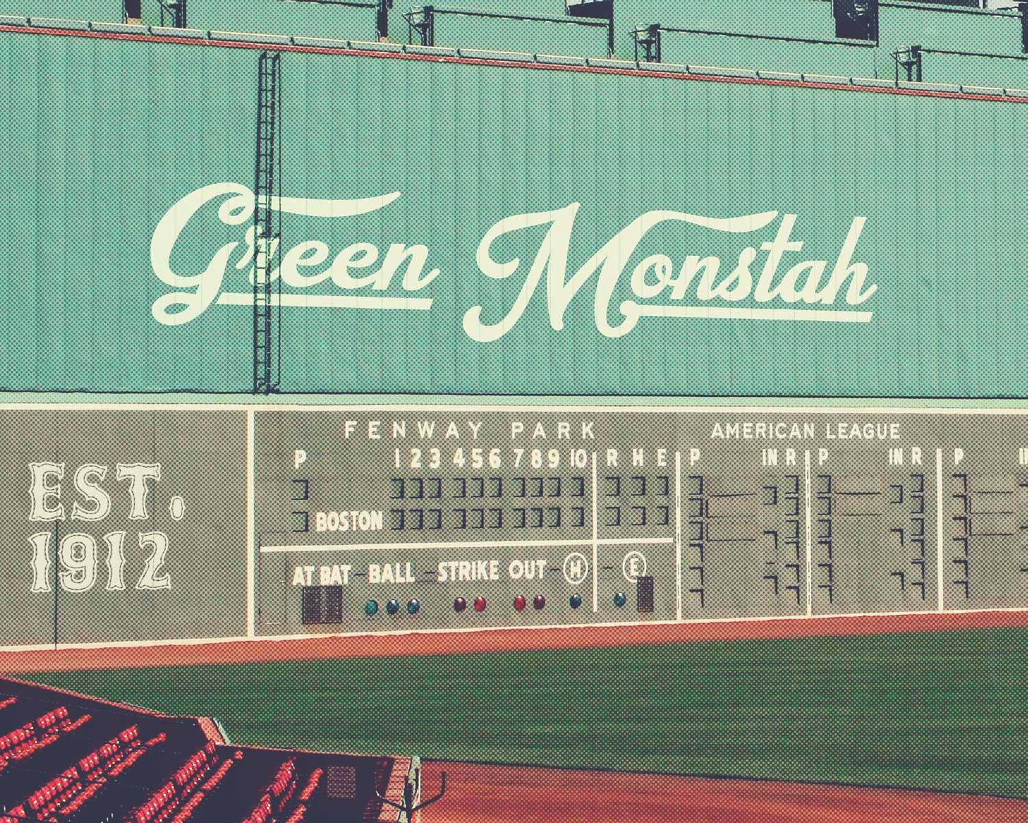 Fenway Park 'Green Monstah' Art Print by ManMade Art – ManMade Art Inc.