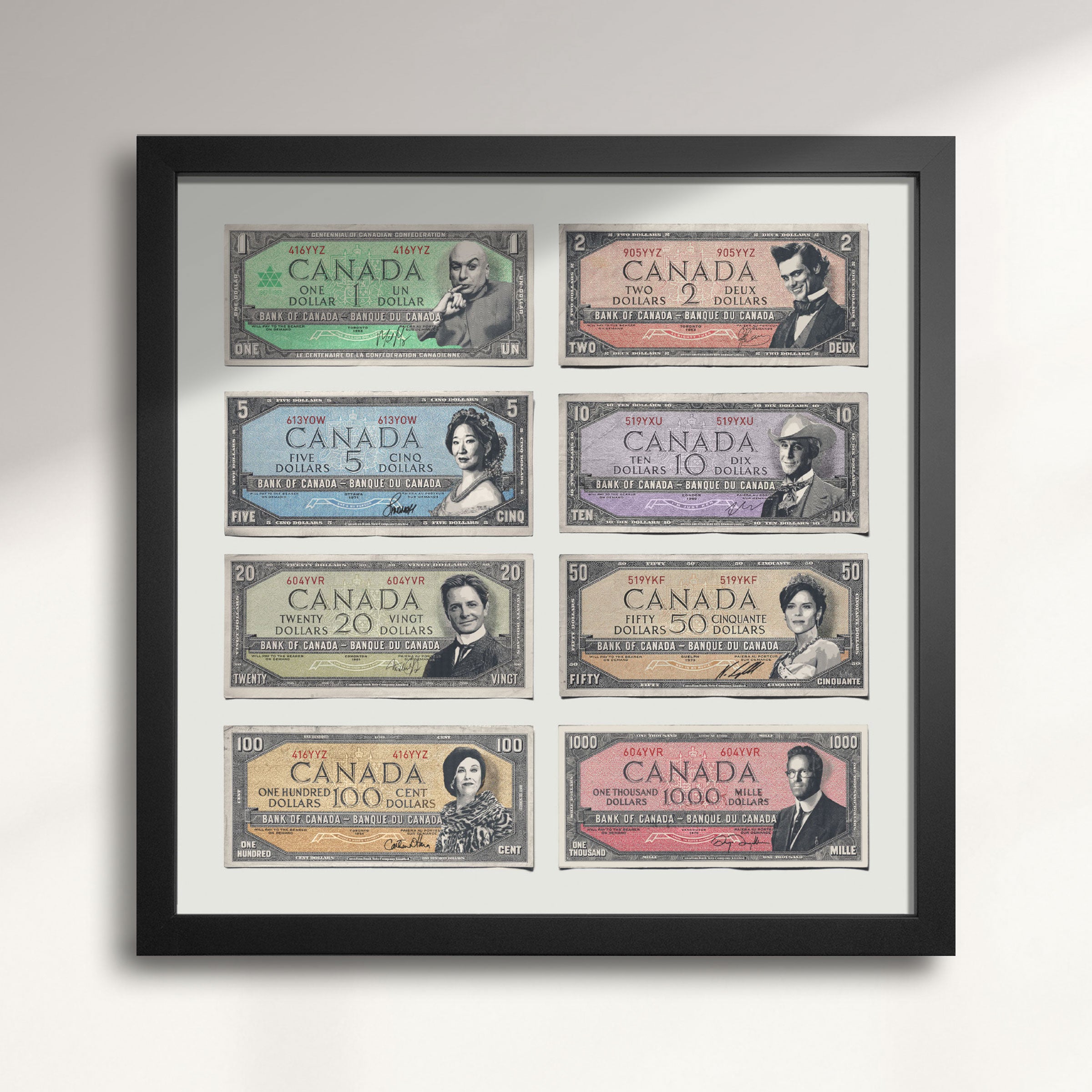 Hollywood North Currency Collection Wall Art Print by ManMade Art ...