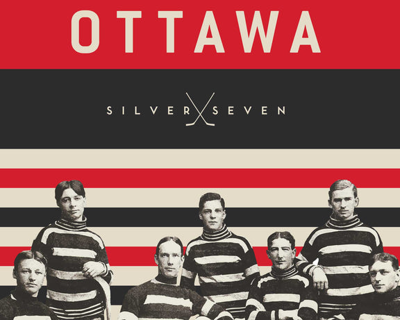 Art Print: Ottawa Silver Seven Hockey by ManMade Art – ManMade Art Inc.