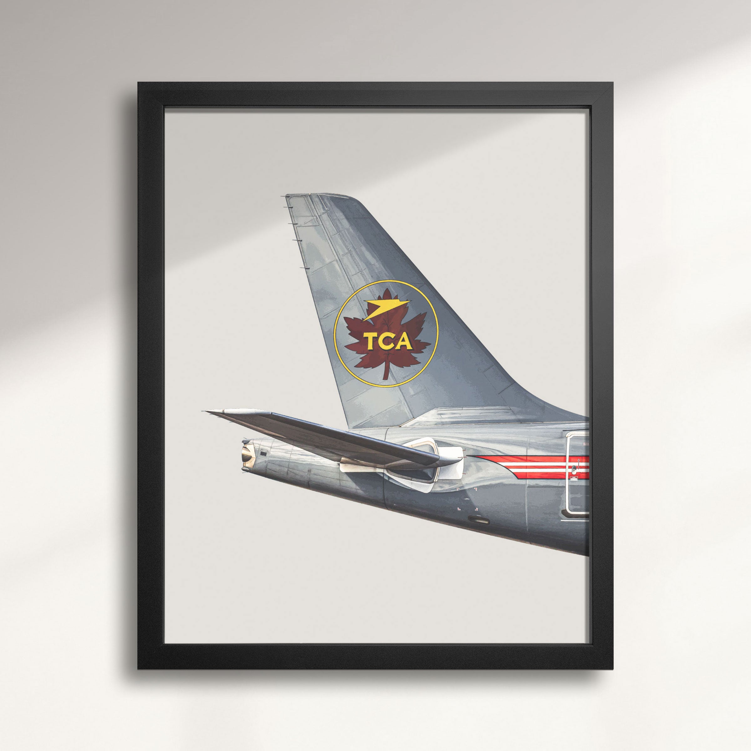 Art Print: Air Canada TCA Throwback Airbus A220 Tail Livery by ManMade ...