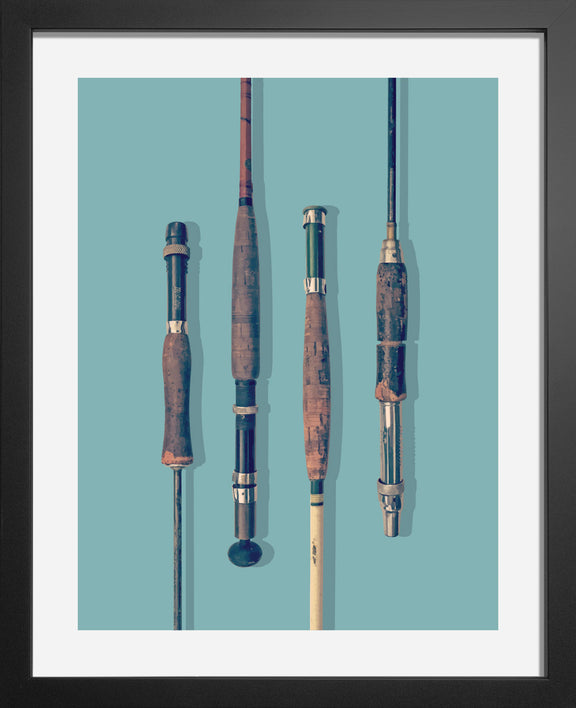 Art Print: Vintage Fly Fishing Rods by ManMade Art – ManMade Art Inc.