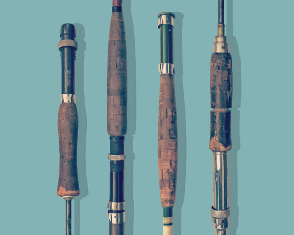 Art Print: Vintage Fly Fishing Rods by ManMade Art – ManMade Art Inc.