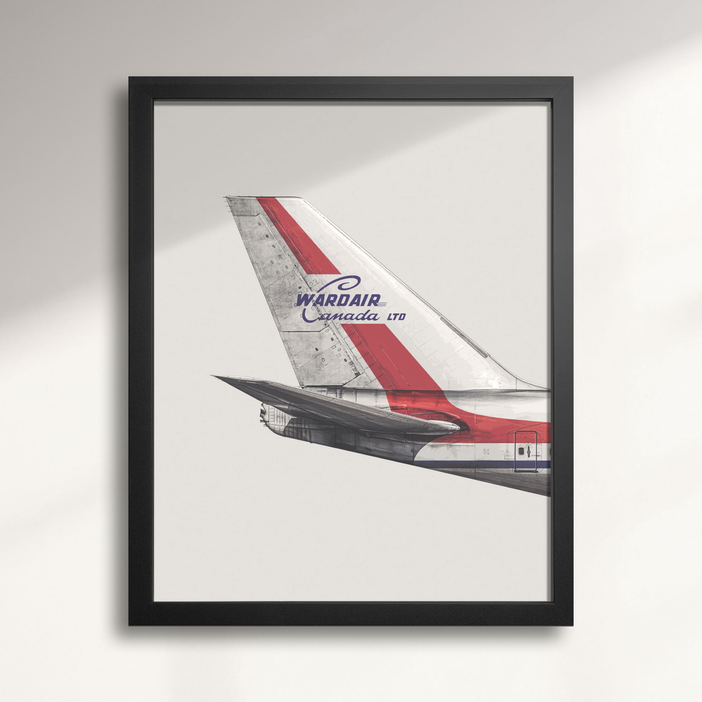 Art Print: Wardair Boeing 747 Tail Livery by ManMade Art – ManMade Art Inc.