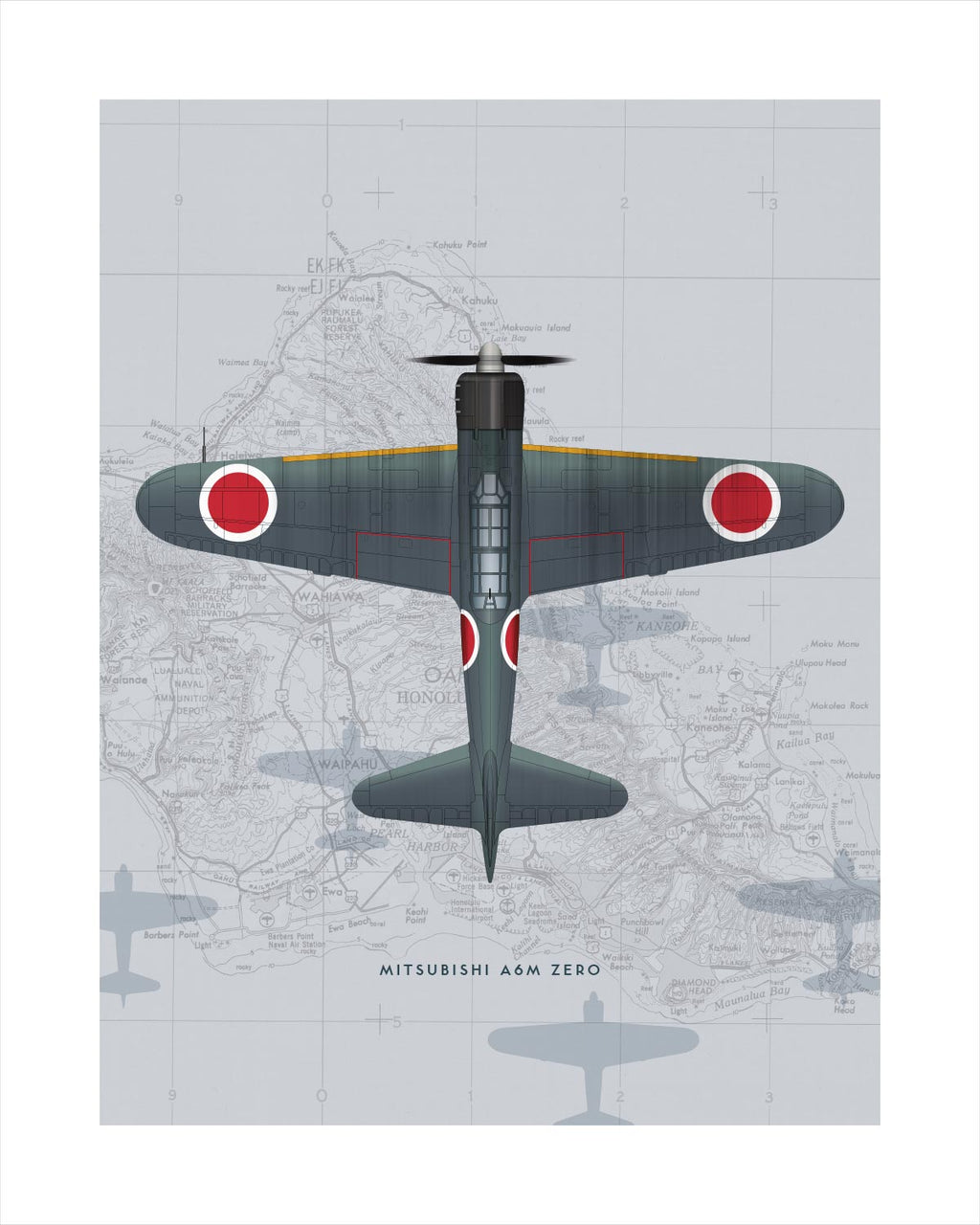 Mitsubishi A6M Zero Art Print by ManMade Art – ManMade Art Inc.