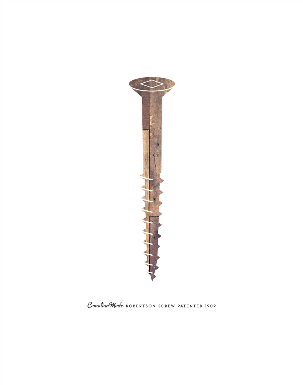 Robertson Screw Art Print: Wood Edition by ManMade Art – ManMade Art Inc.