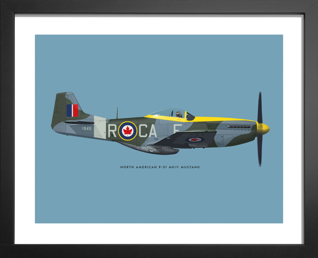 RCAF: North American P-51 Mustang Fighter Art Print by ManMade Art ...